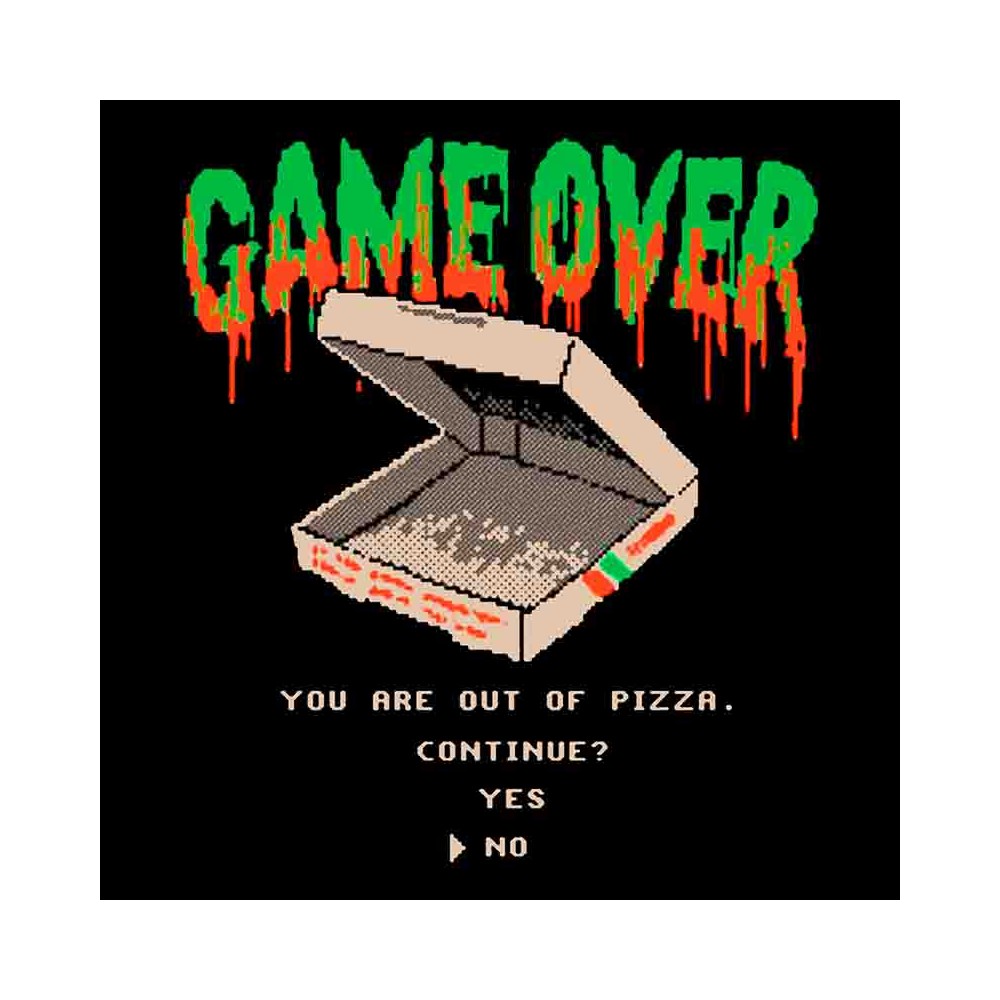 CAMISETA PIZZA GAME OVER